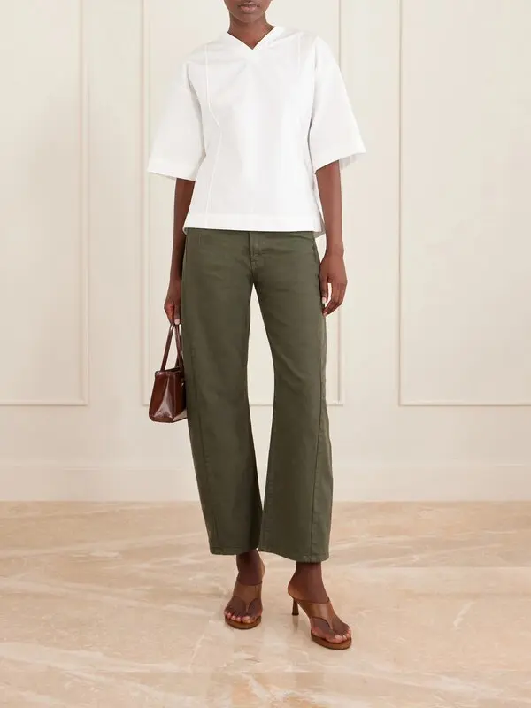 MOTHER The Half Pipe Flood High-rise Wide-leg Jeans
