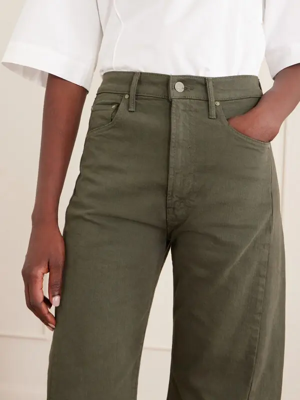 MOTHER The Half Pipe Flood High-rise Wide-leg Jeans