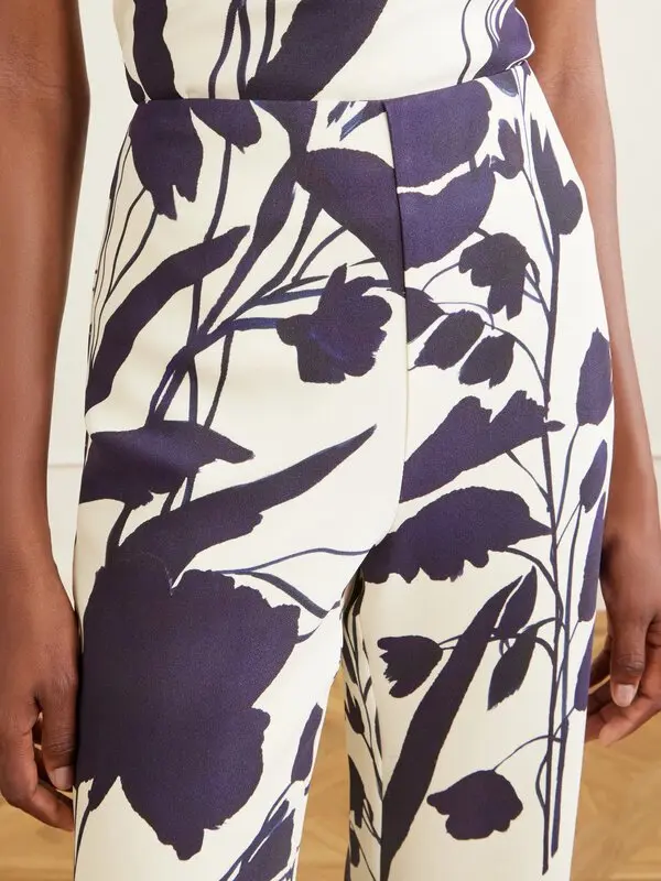 Cara Cara Pisa Floral-print Stretch-crepe Wide-leg Pants