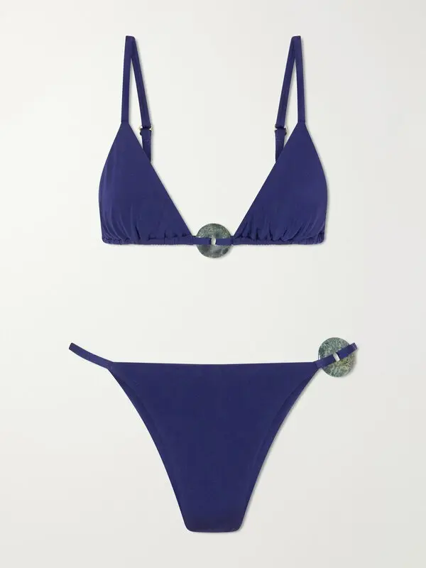 SARA CRISTINA Embellished Bikini - Blue