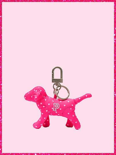 Pink Elle Dog Charm Keychain - Print