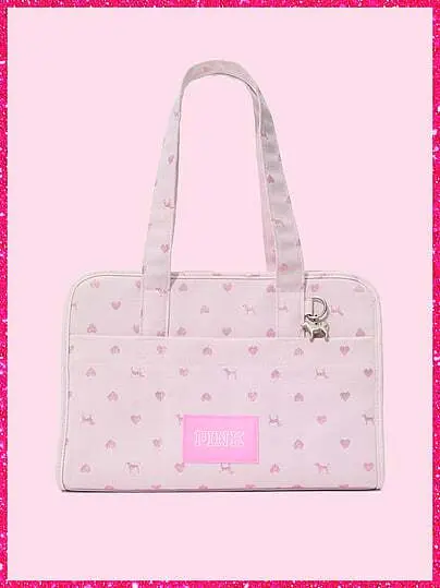 Pink Elle Jacquard Dog Carrier