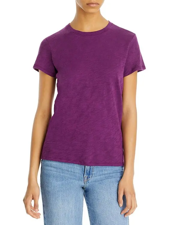 ATM Anthony Thomas Melillo Schoolboy Crewneck Tee - Plum