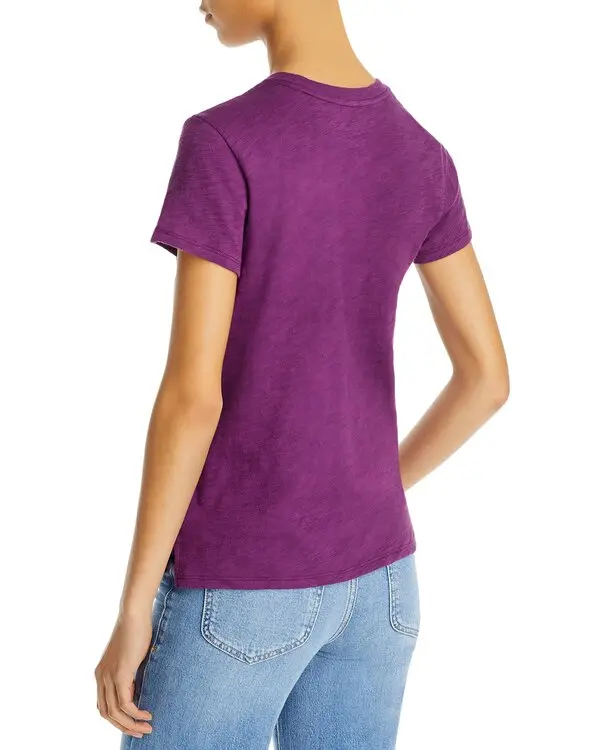 ATM Anthony Thomas Melillo Schoolboy Crewneck Tee - Plum