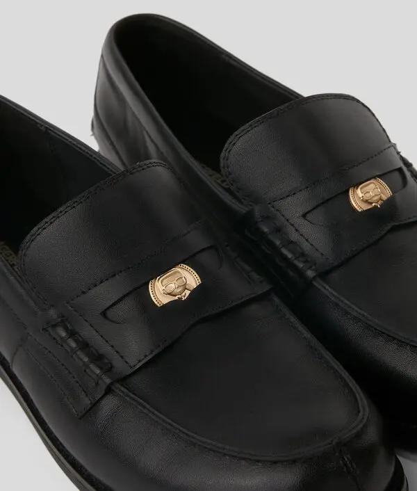 Karl Lagerfeld Leather Penny Loafers