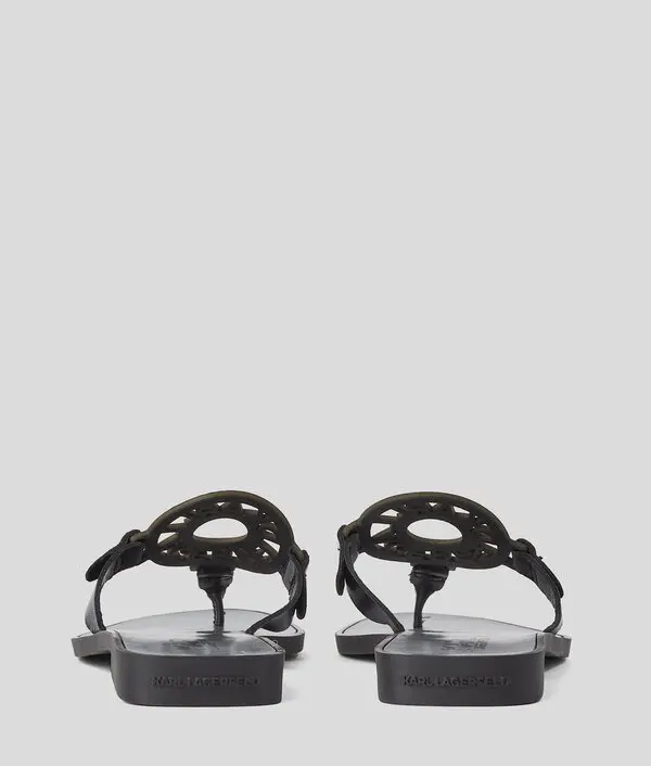 Karl Lagerfeld Logo Ring Sandals - Black