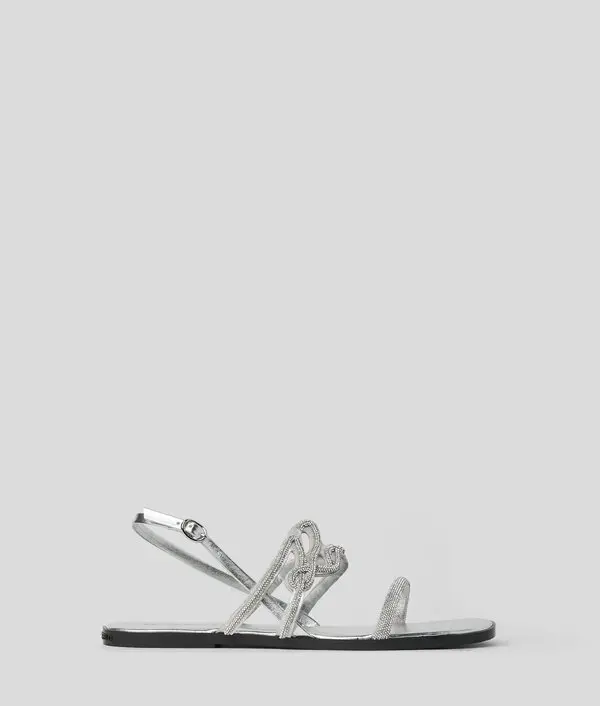 Karl Lagerfeld Signature Olympia Flat Sandals