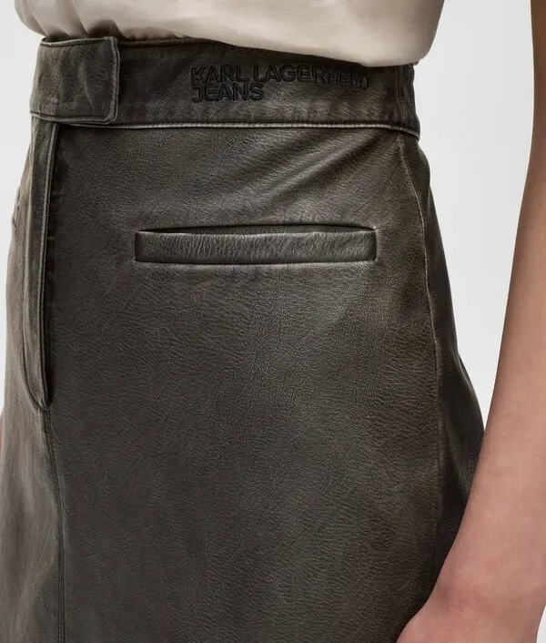 KL JEANS Jeans Midi Faux-leather Skirt