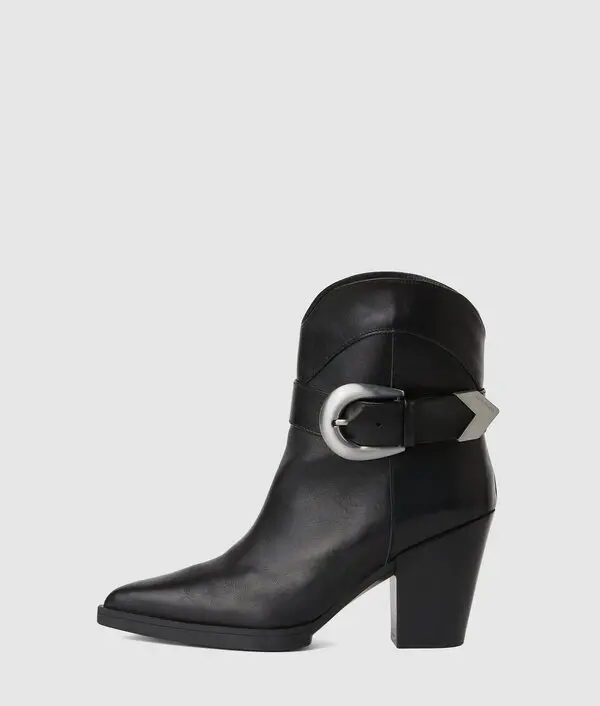 KL JEANS Jeans Mid-calf Buckle Boots - Black