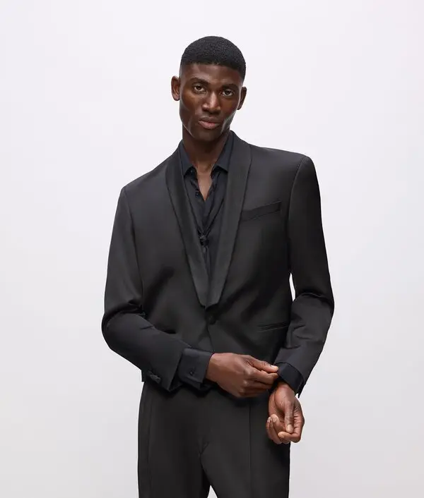 Karl Lagerfeld Kl Studio Cropped Blazer - Black