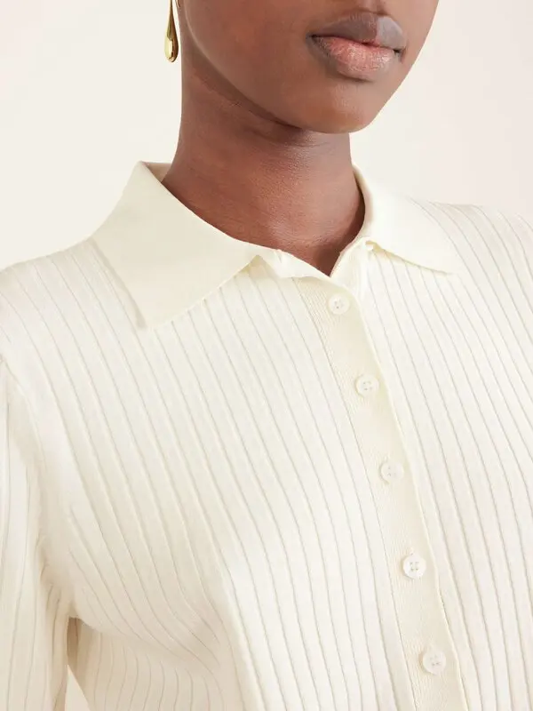 TWP Ribbed Jersey Shirt - Ivory
