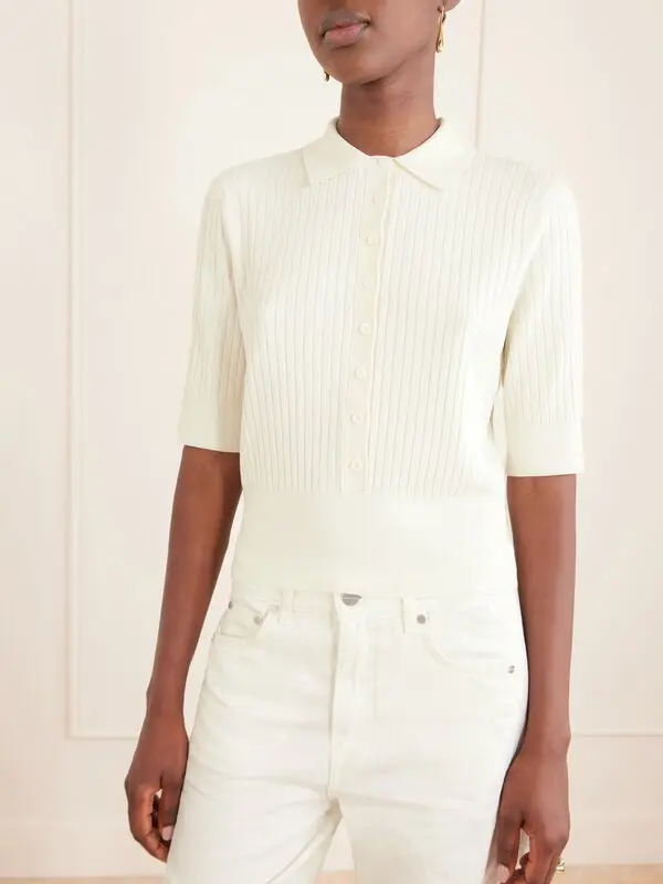 TWP Ribbed Jersey Shirt - Neutrals