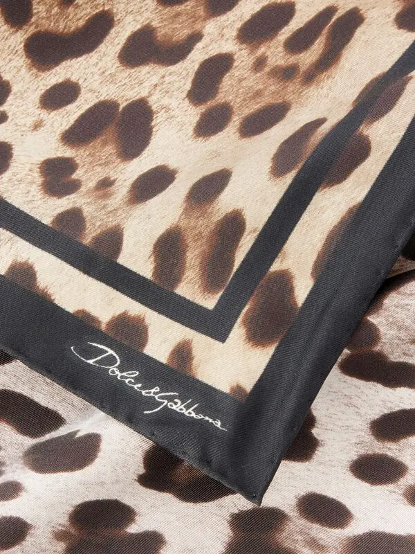 Dolce & Gabbana Leopard-print Silk-twill Scarf