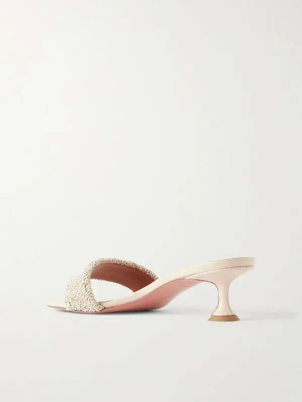 Amina Muaddi Andreea 45 Raffia Mules
