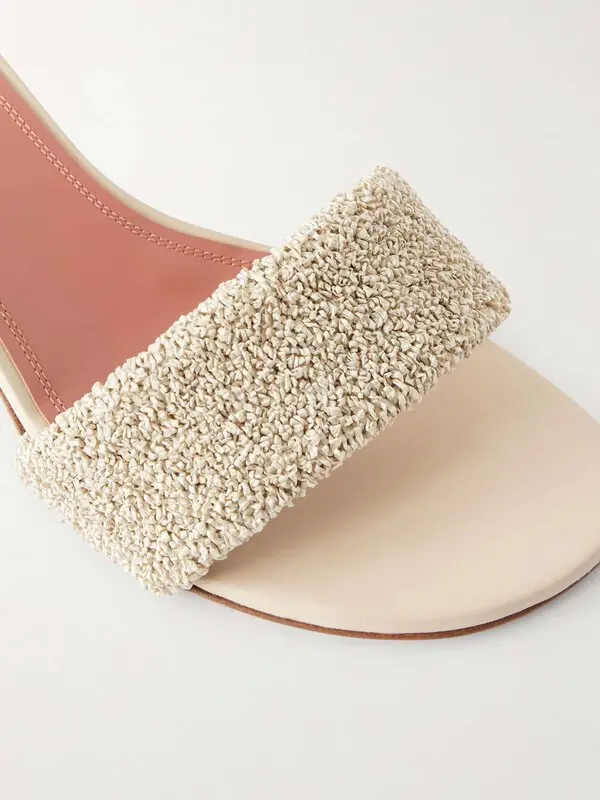 Amina Muaddi Andreea 45 Raffia Mules