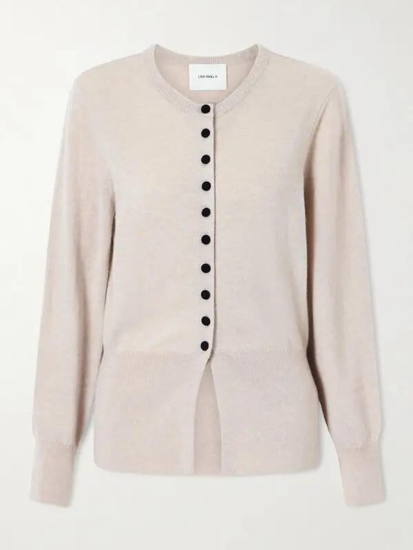 LISA YANG Maven Cashmere Cardigan - Neutrals