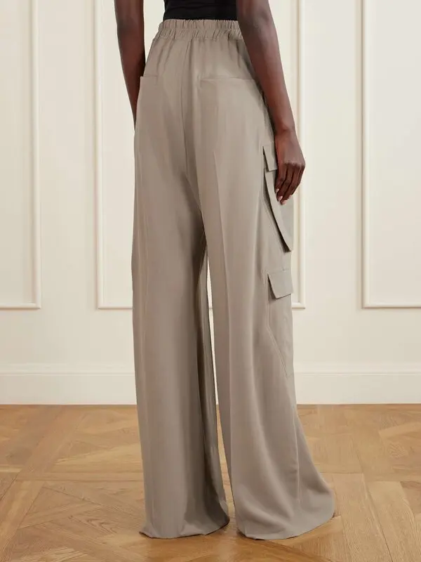 Rick Owens Cargobelas Cady Wide-leg Cargo Pants