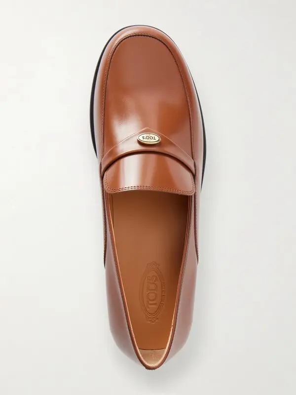 TOD'S Gomma 19 Logo-embellished Leather Loafers
