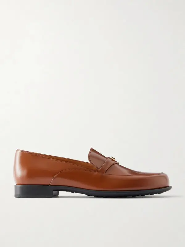 TOD'S Gomma Logo-embellished Leather Loafers