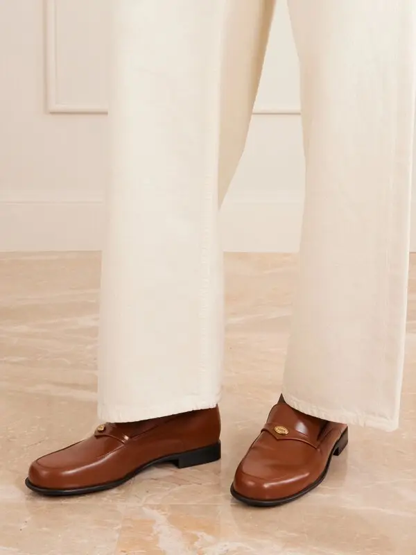 TOD'S Gomma Logo-embellished Leather Loafers