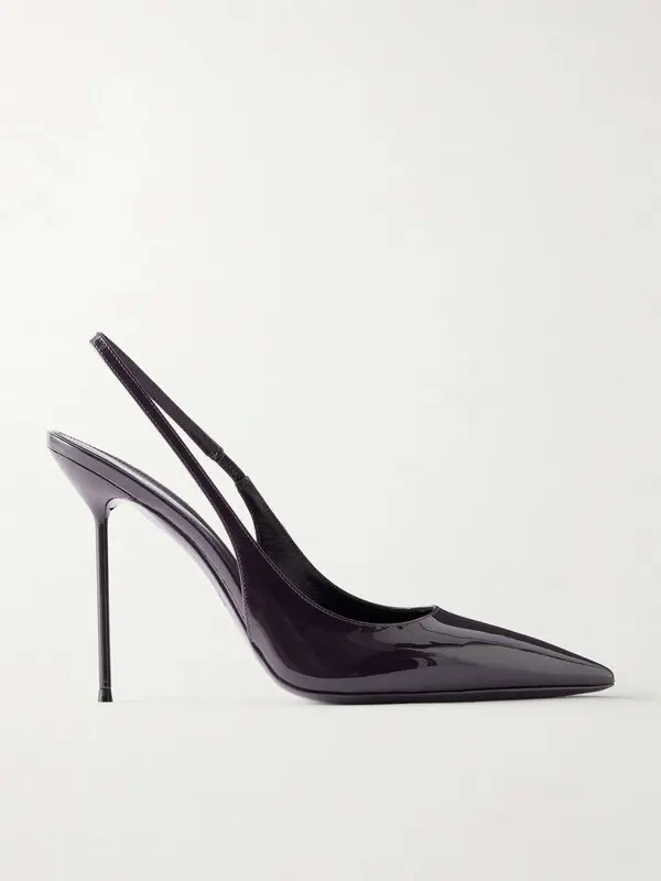 Paris Texas 105 Lidia Patent-leather Slingback Pumps - Violet