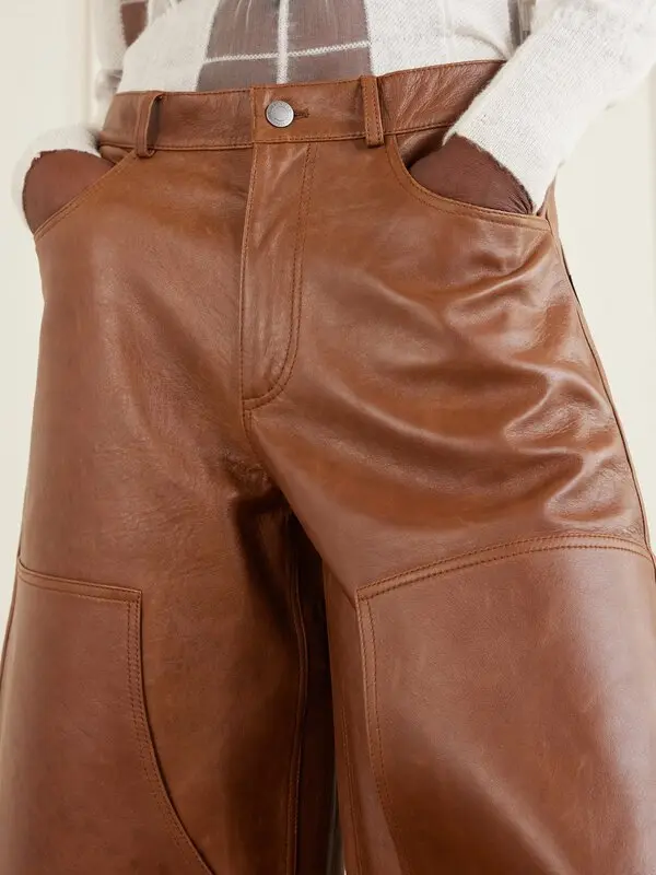 HAIKURE Legacy Leather Wide-leg Shorts