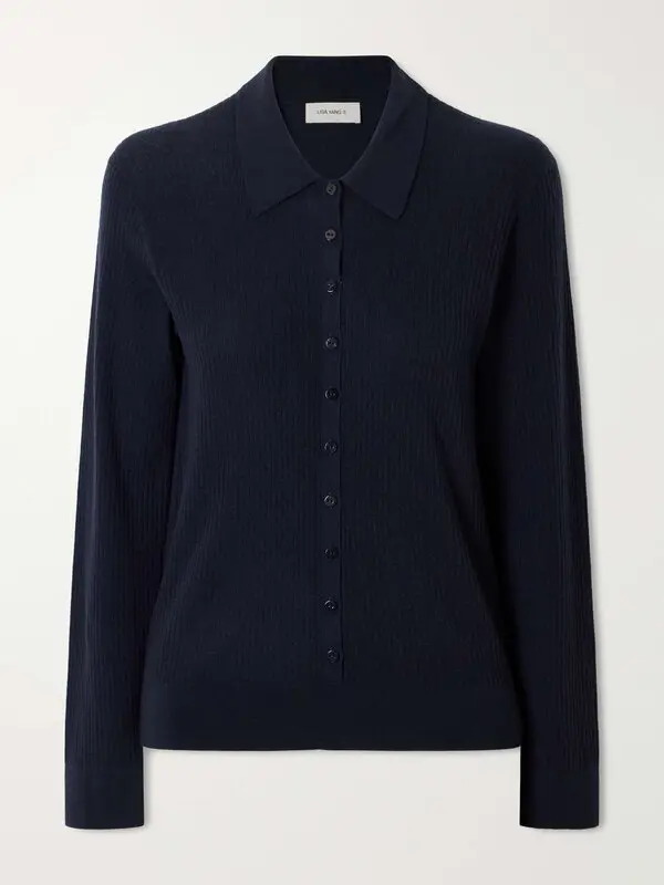LISA YANG Agata Ribbed Cashmere Cardigan