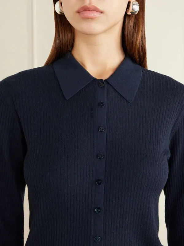 LISA YANG Agata Ribbed Cashmere Cardigan