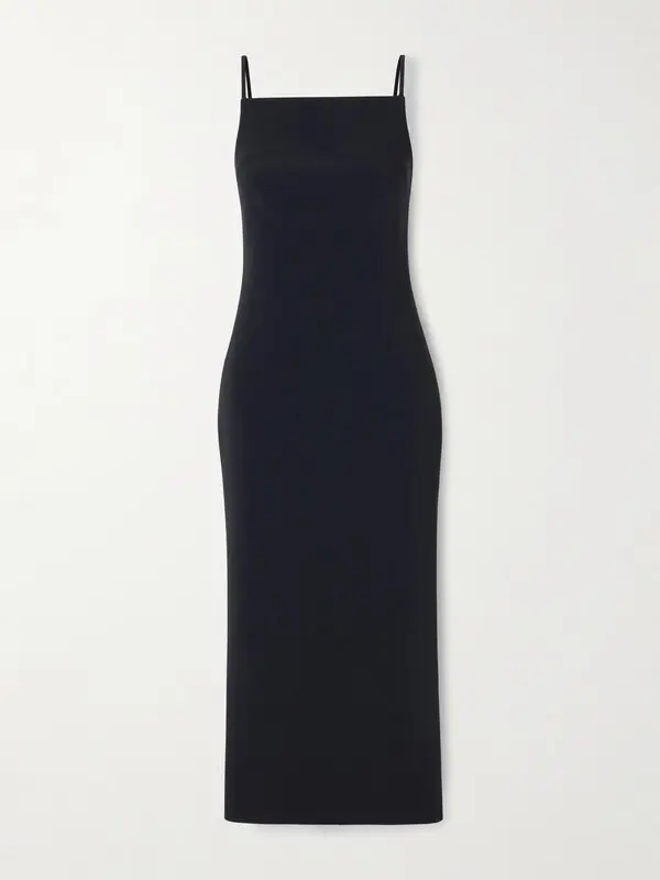 Givenchy Draped Cady Midi Dress - Black