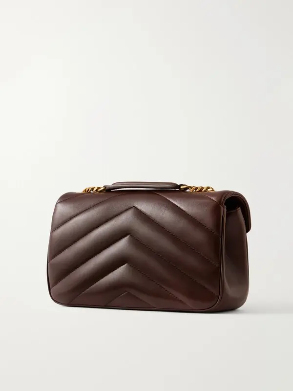 Saint Laurent Loulou Cassandre Embellished Leather Shoulder Bag