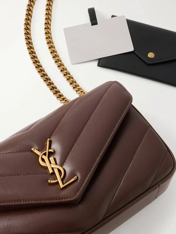 Saint Laurent Loulou Cassandre Embellished Leather Shoulder Bag