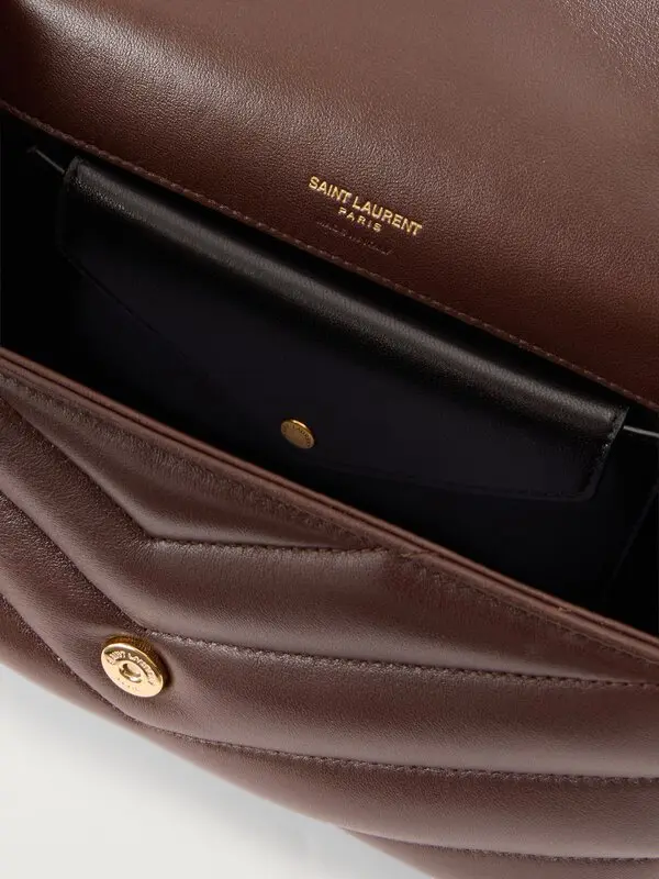 Saint Laurent Loulou Cassandre Embellished Leather Shoulder Bag