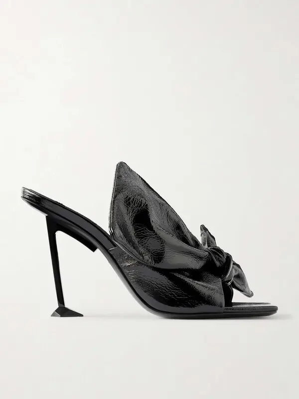 Givenchy Boudoir Bow-detailed Leather Mules