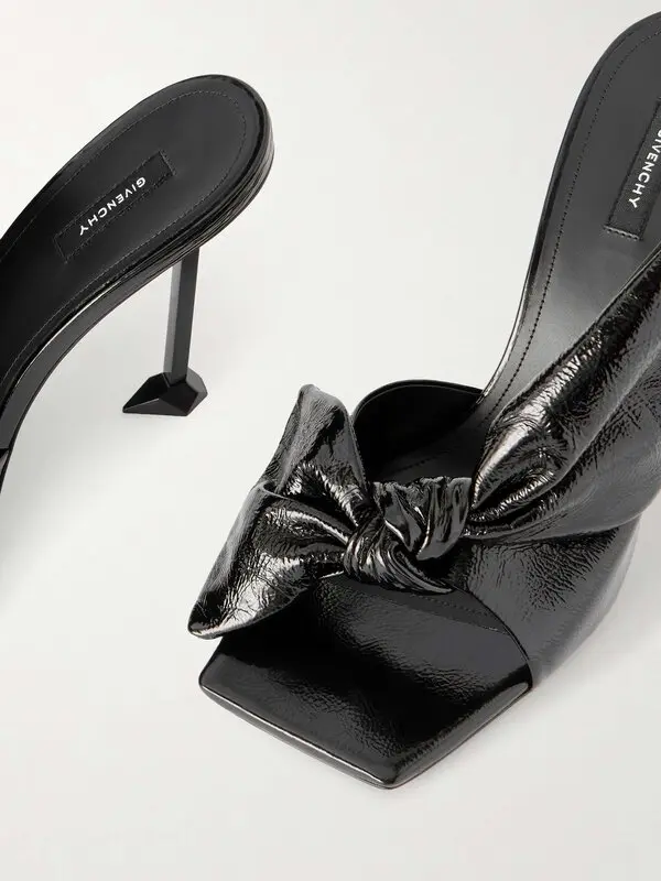 Givenchy Boudoir Bow-detailed Leather Mules