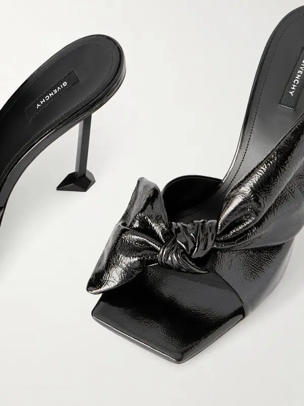 Givenchy Boudoir Bow-detailed Leather Mules