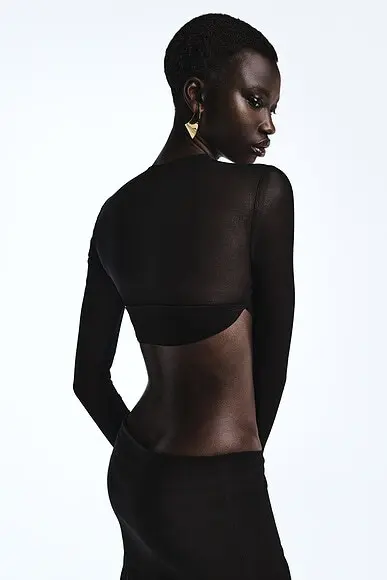 Revolve Etienor Long Sleeve Mesh Top