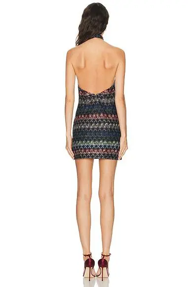 Missoni Keyhole Halter Knit Mini Dress