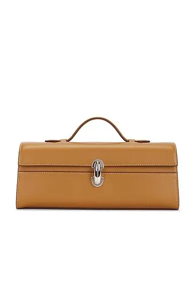 Savette Slim Symmetry Pochette Bag - Saddle