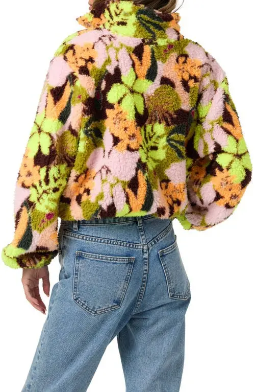 O'Neill Kacey High Pile Floral Half Zip Jacket