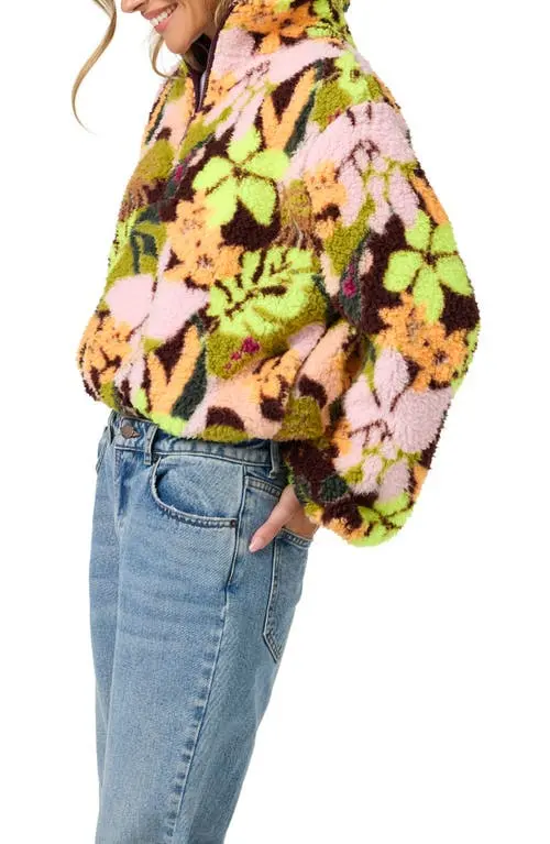 O'Neill Kacey High Pile Floral Half Zip Jacket