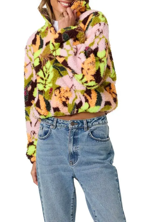 O'Neill Kacey High Pile Floral Half Zip Jacket