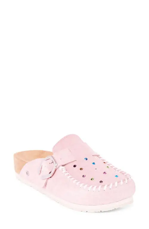 Minnetonka Rhinestone Buckle Clog - Blush