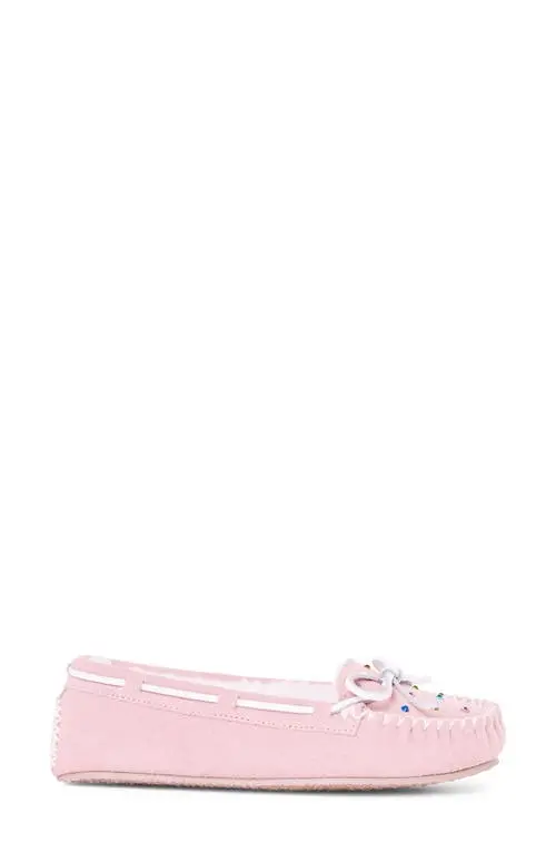 Minnetonka Cally Rhinestone Faux Fur Lined Slipper