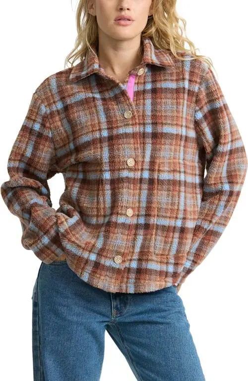 BILLABONG Plaid Sherpa Shacket - Teak