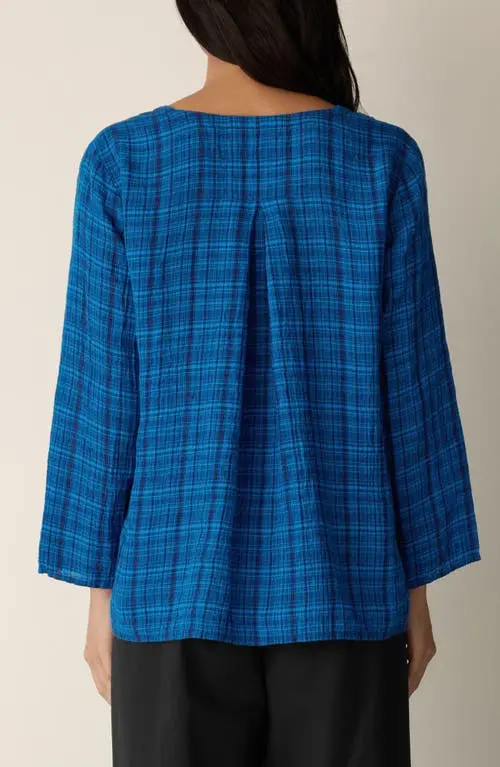 Eileen Fisher Round Neck Organic Linen Top