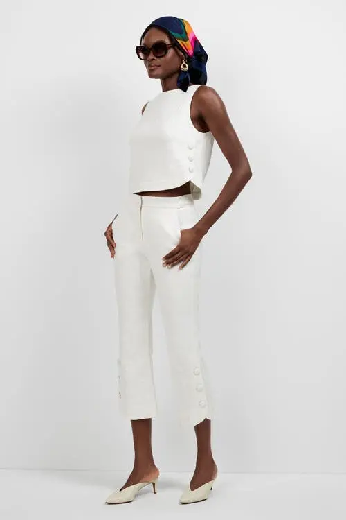 Trina Turk Tortona Button Hem Pants