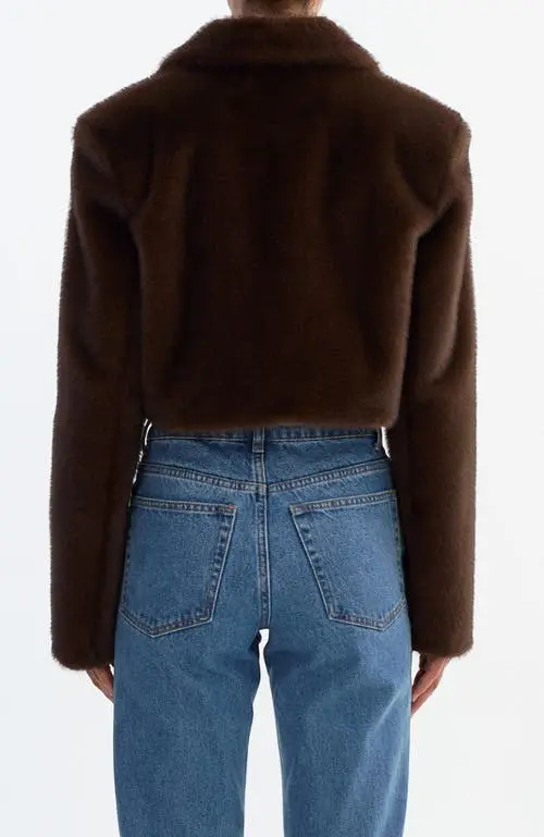 LAMARQUE Carlie | Faux Fur Cropped Blazer