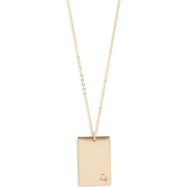 SET & STONES Goldie Zodiac Pendant Necklace - Gold/libra