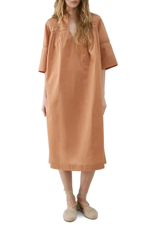 Mango Lace Trim Cotton Nightgown - Copper