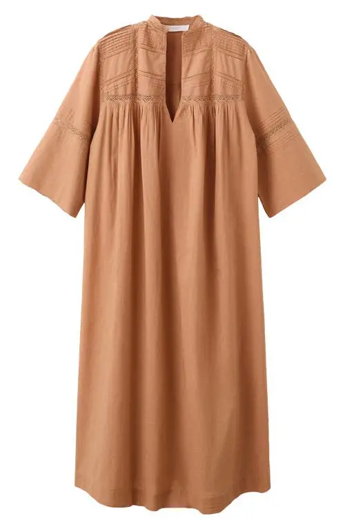 Mango Lace Trim Cotton Nightgown